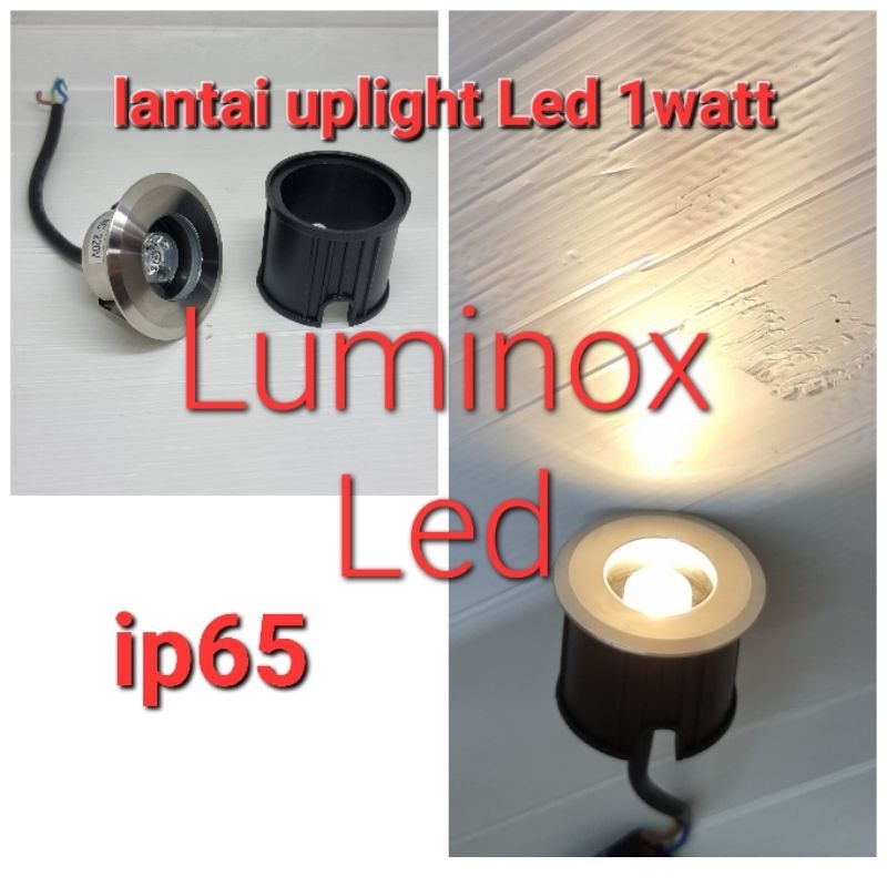 Jual lampu lantai led 62mm 6,2cm 1watt 1w - inground uplight 1 watt 1w ...