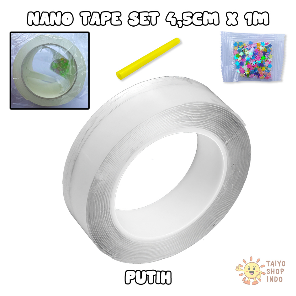 Jual TAIYO Mainan Anak Nano Tape Set 1 Meter Manik DIY Tiup Balon ...