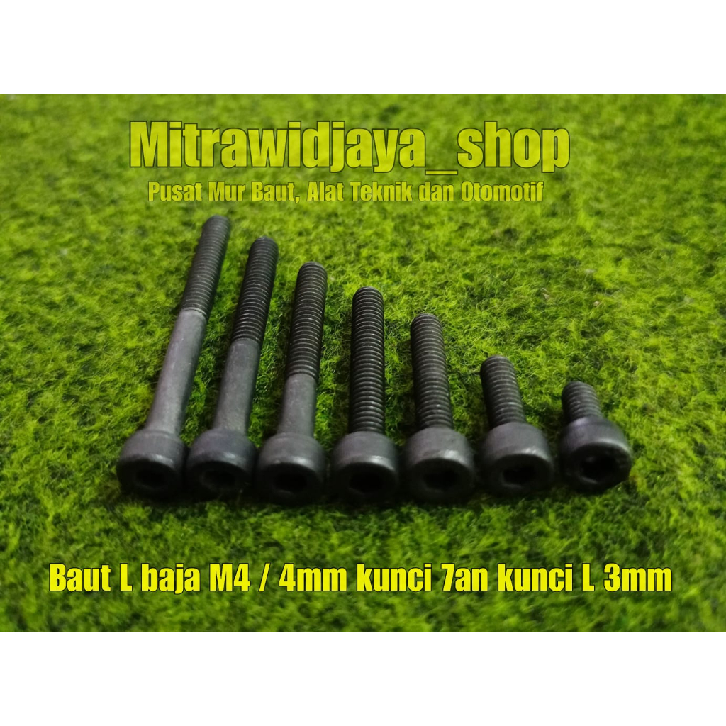 Jual Baut L M4 4mm kunci 7an baut L baja 8.8 baut kunci L 3mm panjang ...