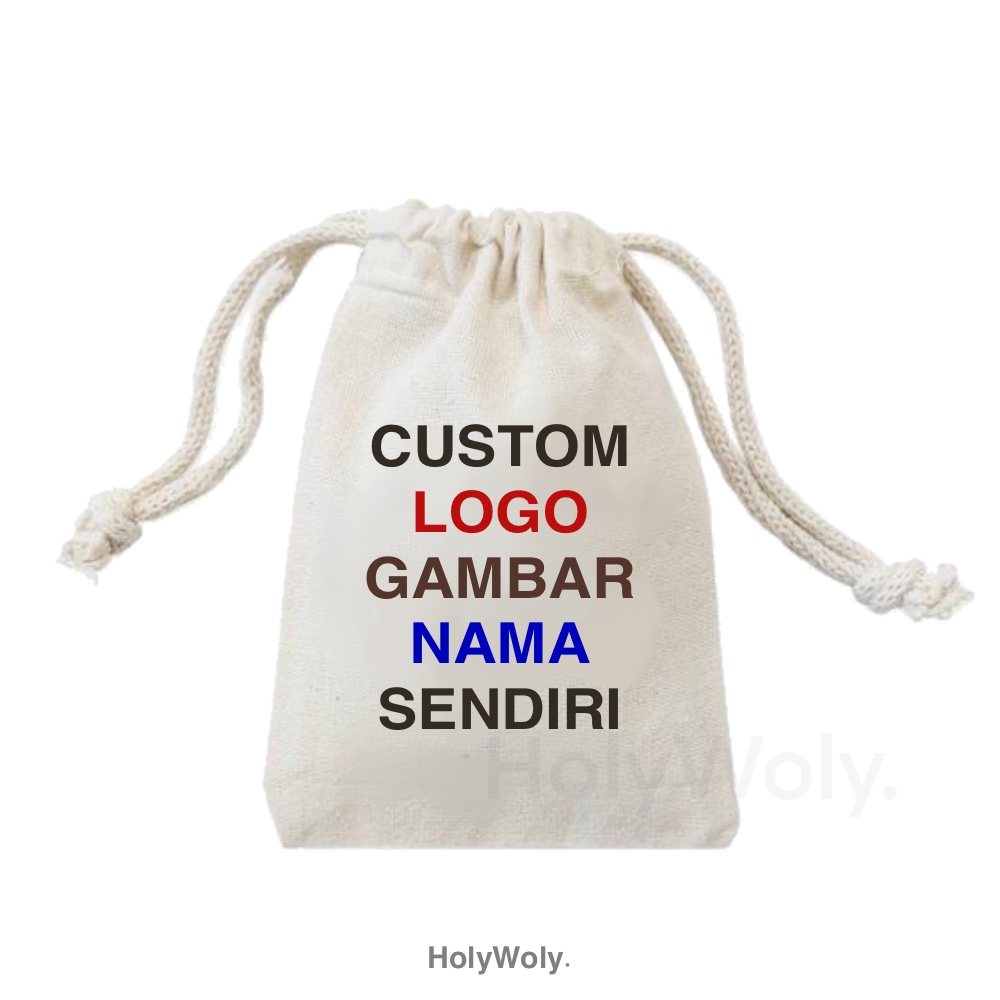 Jual HW POUCH CANVAS SERUT MINI CUSTOM DESIGN SENDIRI / SOUVENIR ...
