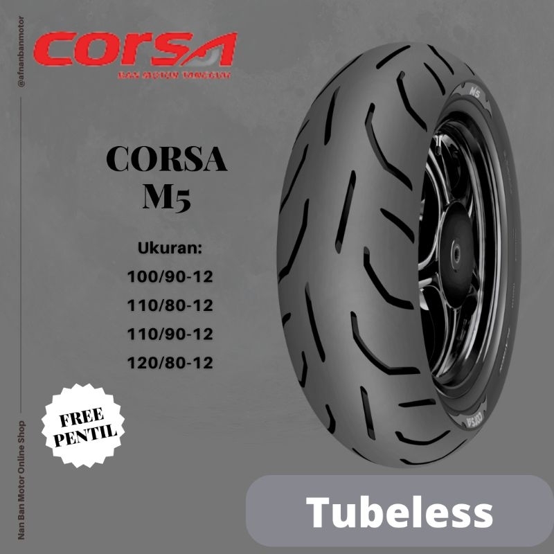 Jual BAN MOTOR CORSA PLATINUM M5 UKURAN 100/90-12, 110/80-12, 110/90-12 ...