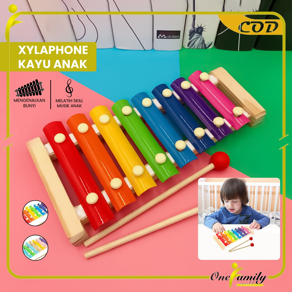 Jual ONE-M328 Mainan Kolintang Alat Musik Pukul Anak Xylaphone Kayu ...