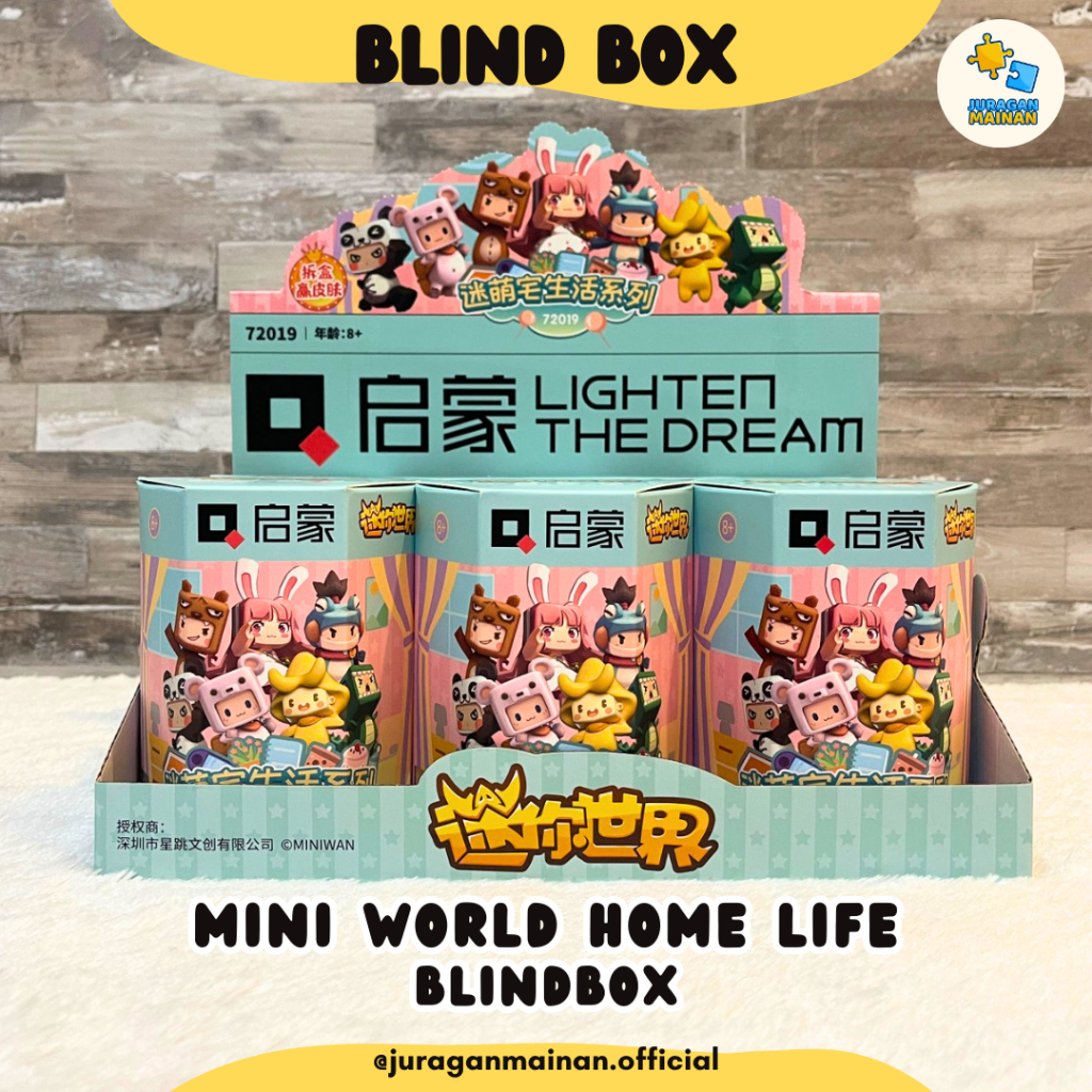 Jual QMAN TOYS Mini World Home Life Blindbox - Bricks Lighten The Dream Blocks Bongkar susun ...