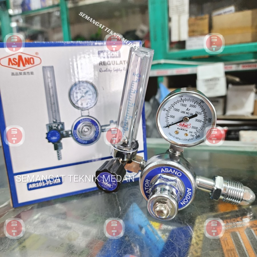 Jual ARGON REGULATOR LAS ARGON WELDING TABUNG GAS ARGON ASANO | Shopee Indonesia