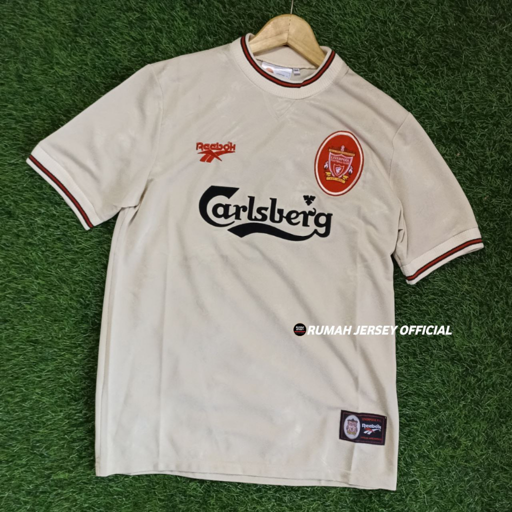 Jual JERSEY RETRO LIVERPOOL AWAY CREAM 1995/96 GRADE ORI BAJU BOLA LFC ...