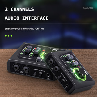 Jual BOMGE mini 2 Channel USB Audio Interface for Recording, Streaming and Podcasting, with XLR ...