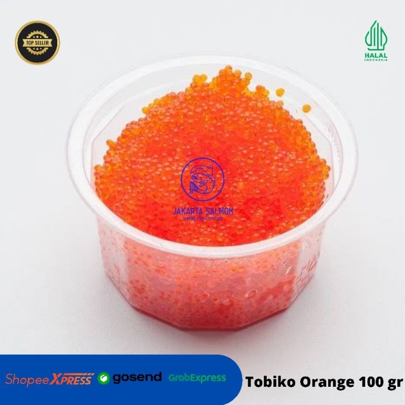 Jual Tobiko/ Tobiko Orange/ Telur Ikan Terbang/ 100 gr | Shopee Indonesia