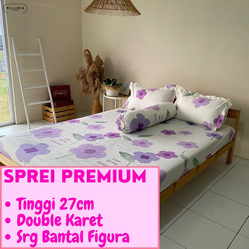 Jual Millenia Sprei Bunga Premium Tinggi 30 Hotel Anti Geser | Shopee ...