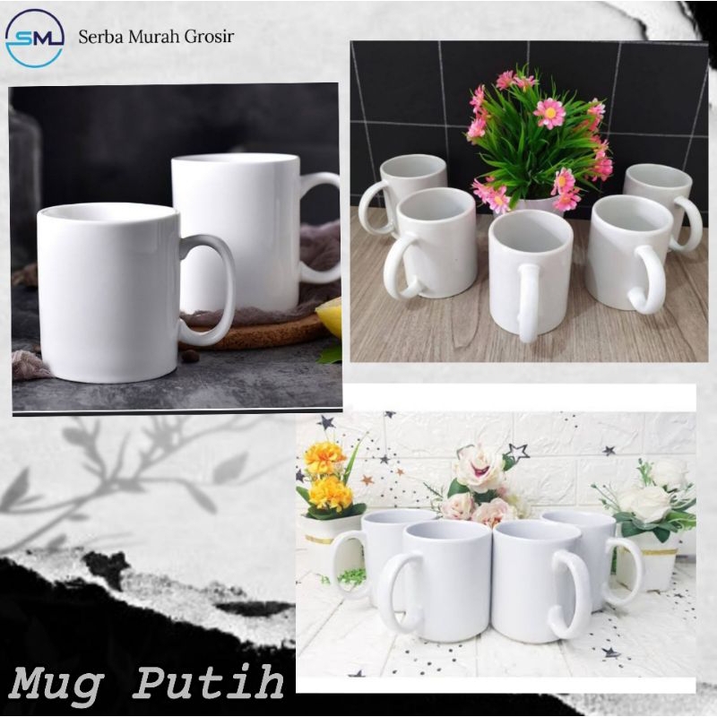 Jual Cangkir teh/Mug Kramik/Mug Putih Polos | Shopee Indonesia