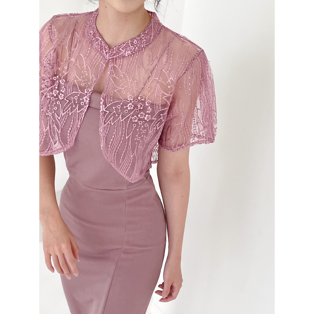 Jual Kadaka O-0188 Crop Lace Outer Cape | Outer Wanita Brukat | Shopee ...