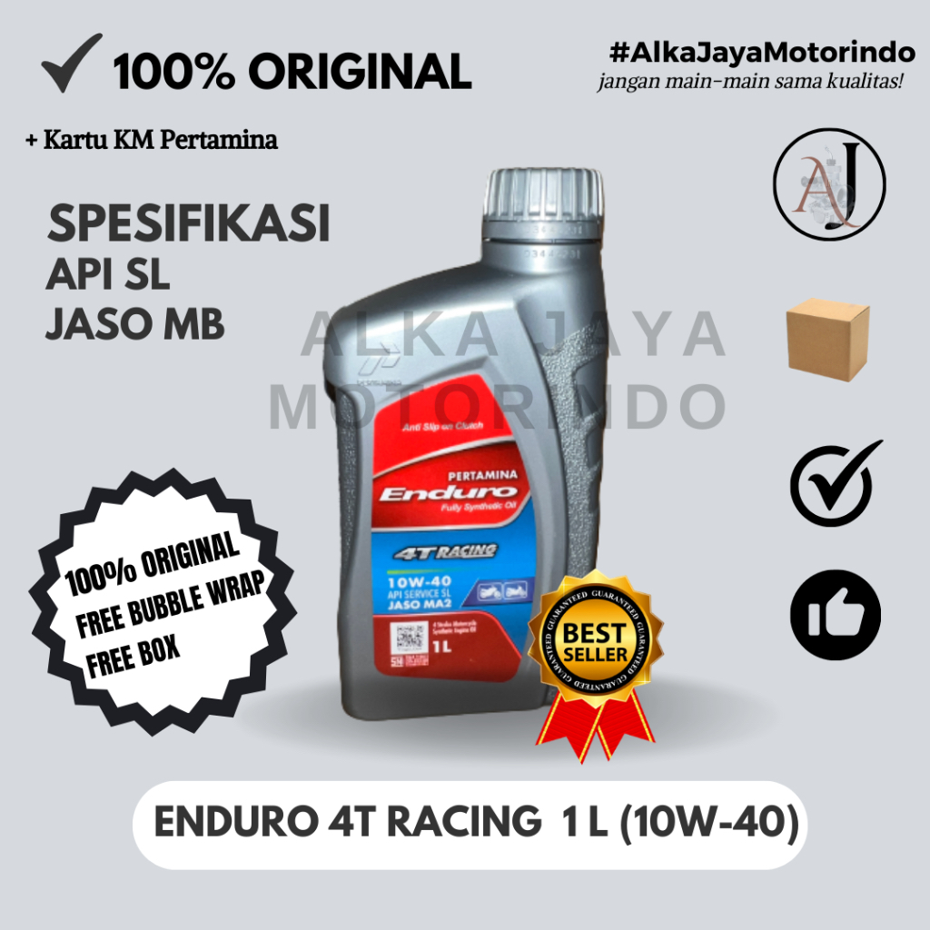Jual Oli Enduro Racing 1L 10w-40, 100% ORIGINAL Pertamina | Shopee ...