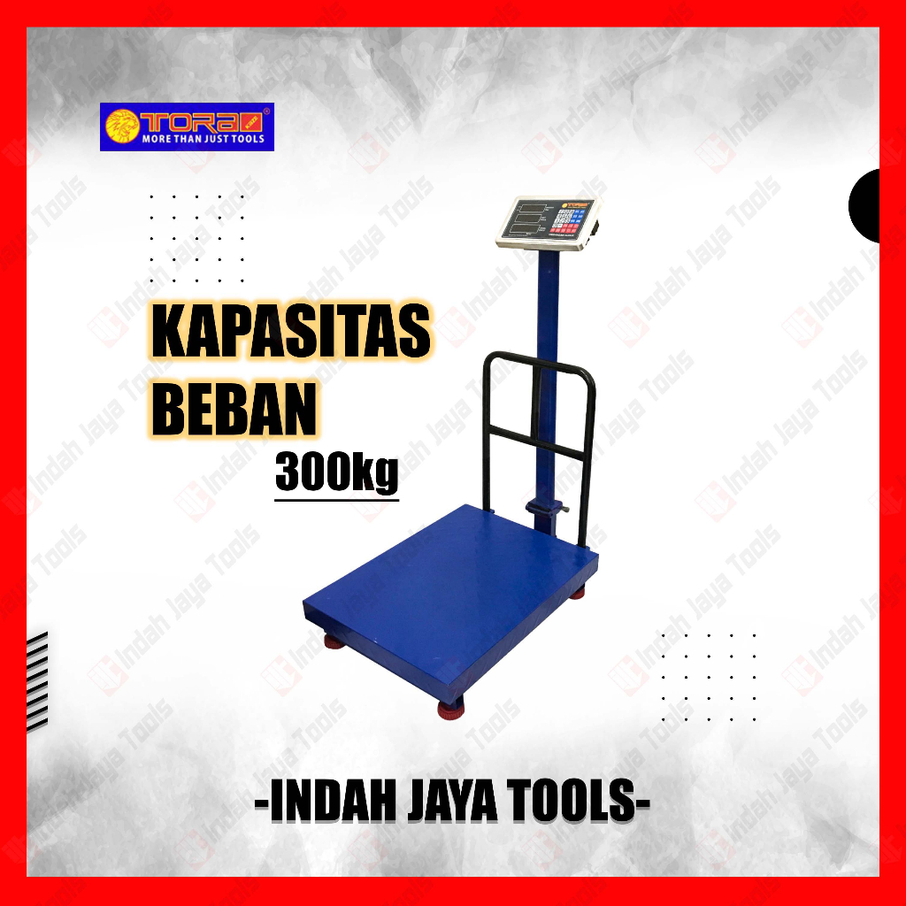 Jual TORA Timbangan Duduk 300 Kg Digital Platform Scale Rail Pengukur ...