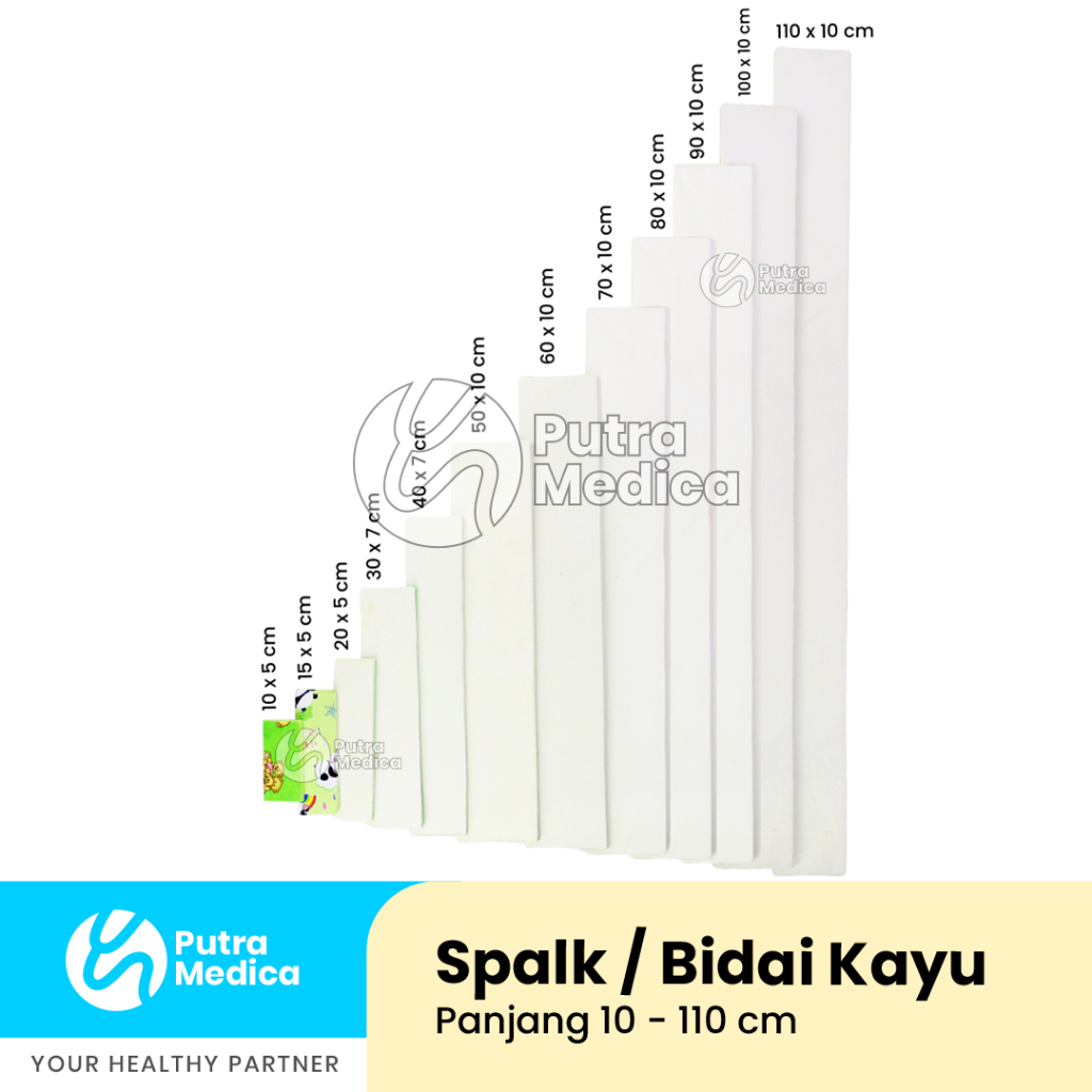Jual Spalk Bidai Kayu Spons 40cm x 7cm x 8mm - 1pc / Gips Patah Tulang ...