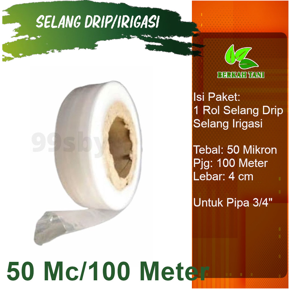 Jual Selang Drip Selang Irigasi Putih 4 Cm Tebal 50 Mikron Panjang 100 ...