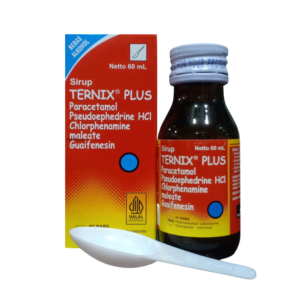 Jual TERNIX Plus Sirup Obat Batuk Rasa Jeruk 60mL | Shopee Indonesia
