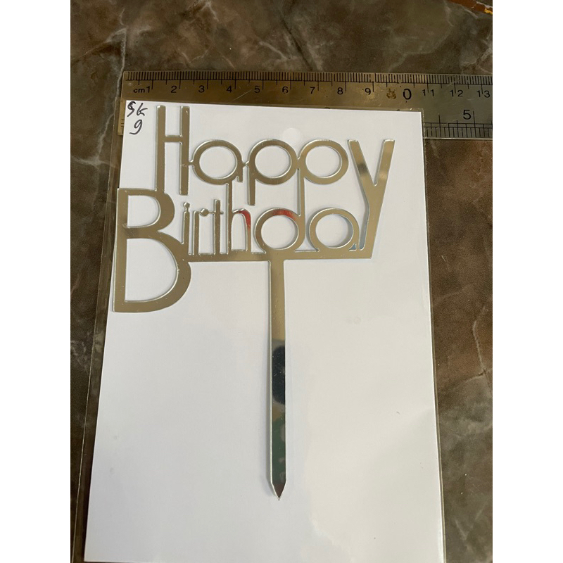 Jual topper HBD ukuran sedang akrilik | Shopee Indonesia
