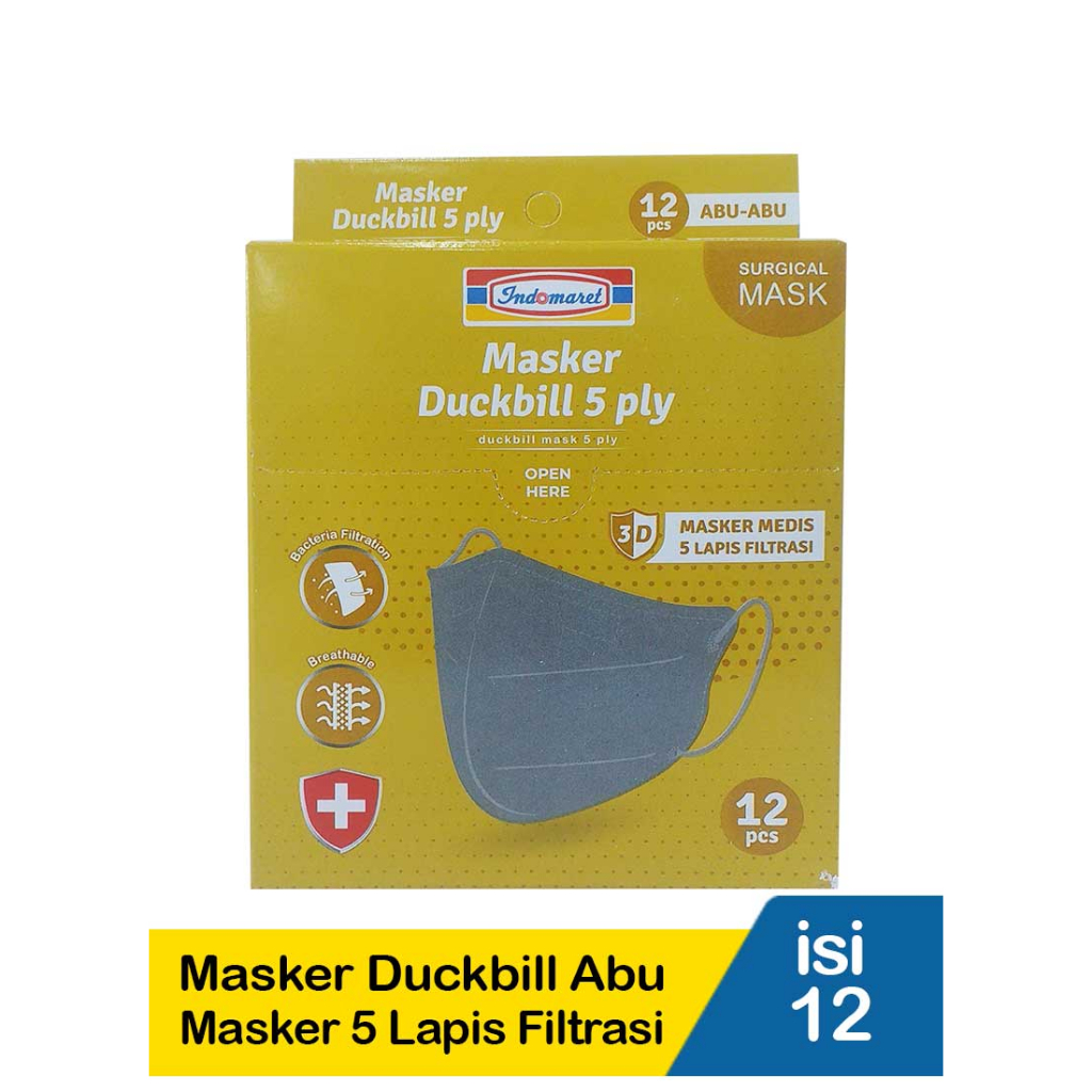 Jual MASKER DUCKBILL 5 PLY INDOMARET ISI 12 PCS | Shopee Indonesia