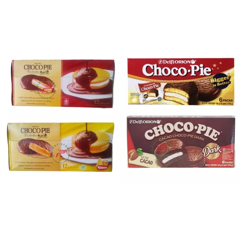 Jual Choco pie Marshmallow & cheese & choco pie delfiorio 168 gram (1 ...