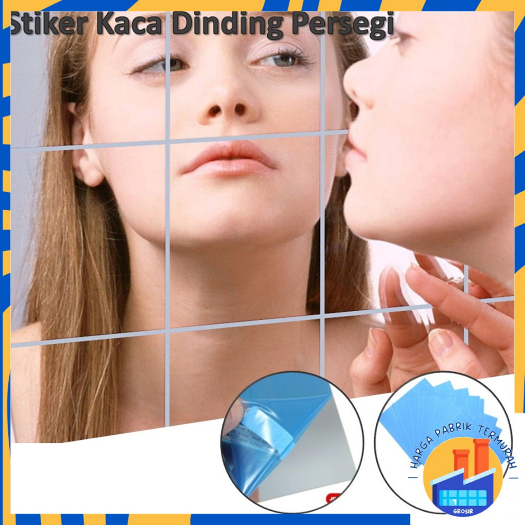 Jual HPT Stiker Cermin Dinding Anti Pecah Tempel Persegi Rectangular ...
