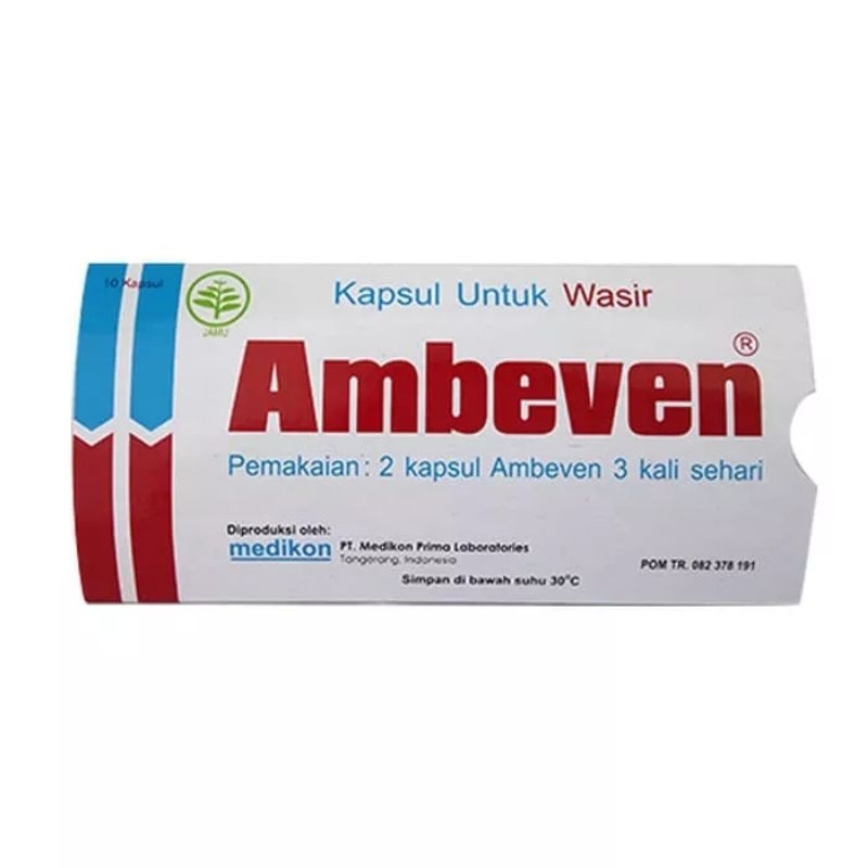 Jual AMBEVEN - Meringankan wasir ( 1 blister - 10 kapsul) | Shopee ...