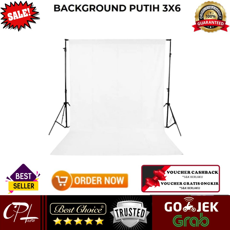 Jual Background Putih Polos Non Woven 3x6 Perlengkapan Studio | Shopee ...
