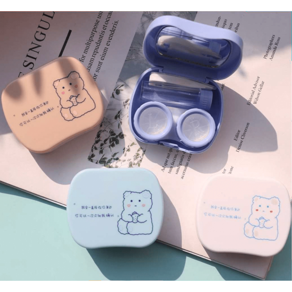 Jual Tempat Softlens Travelkit Kaca / Komplit tempat soflen murah ...