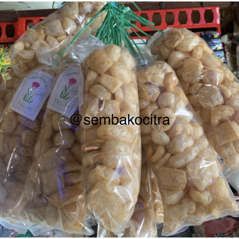Jual Kerupuk Krecek Rambak Sapi cap Tulip ukuran KECIL | Shopee Indonesia