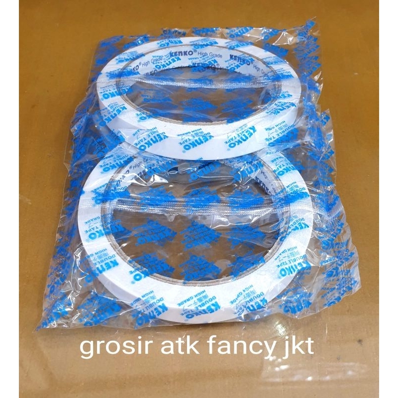 Jual ( 24 buah ) Double Sided Tape Perekat 2 Sisi KENKO 12 mm x 15 yard ...