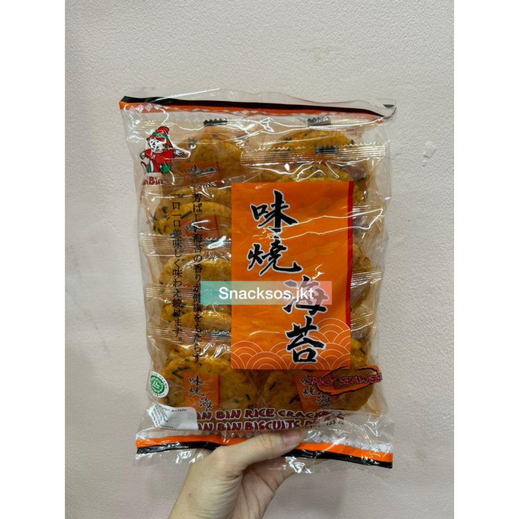Jual BIN BIN RICE CRACKERS ORIGINAL / SPICY SNOW / SPICY SEAWEED / SNOW ...