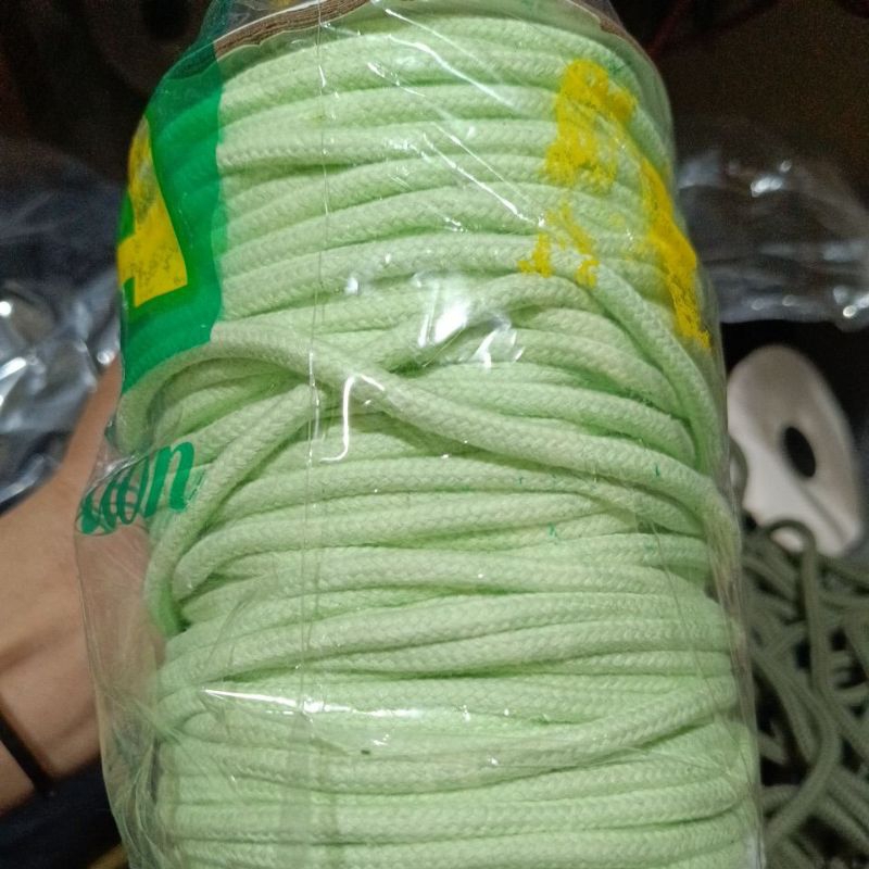 Jual tali kur katun dan poly kepang 6 mm macam warna / tali bulat isi 6 ...