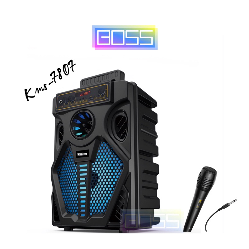 Jual Speaker Bluetooth Karaoke Kimiso Qs-7807Led With Microphone ...