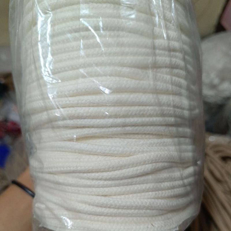 Jual tali kur katun dan poly kepang 6 mm macam warna / tali bulat isi 6 ...