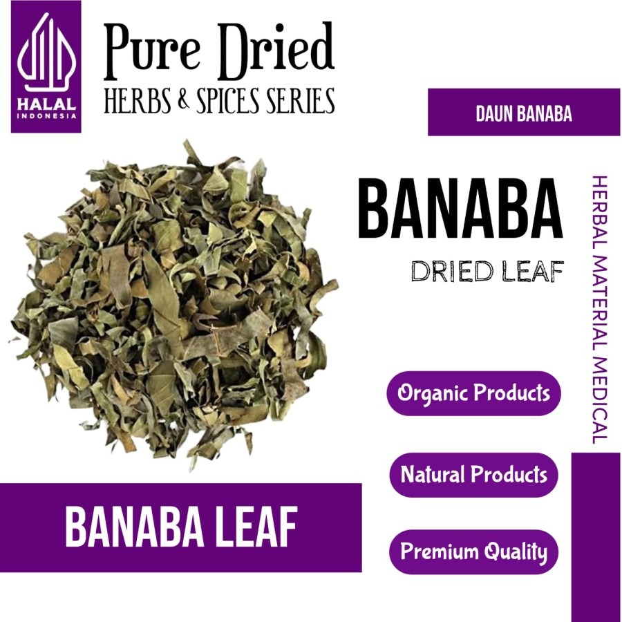 Jual ELIF TEA Organic Banaba Dried Leaf for Diabetes Tea Daun Banaba ...