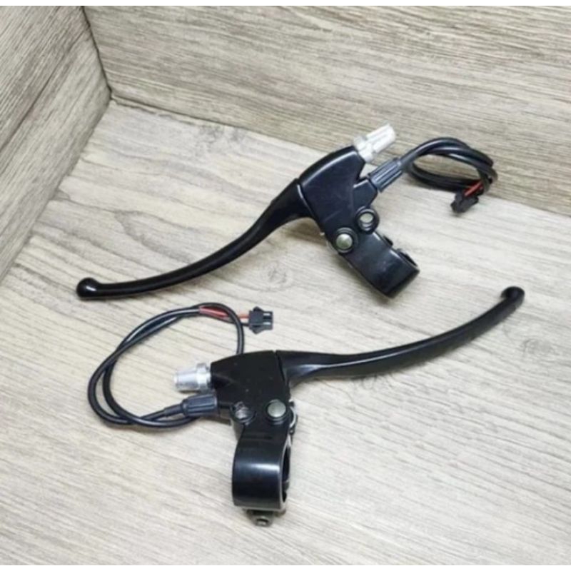 Jual HANDLE REM/BRAKE LEVER SEPEDA LISTRIK UNIVERSAL 1 SET ALOY ...
