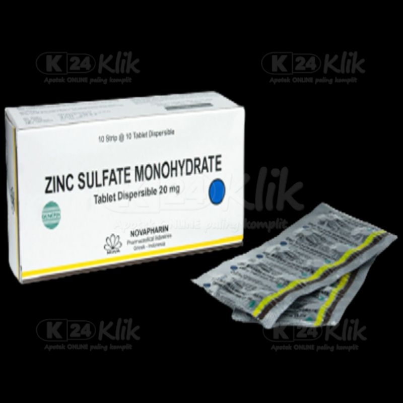 Jual zinc tablet nova strip isi 10 tablet / zinc sulfate strip / obat ...