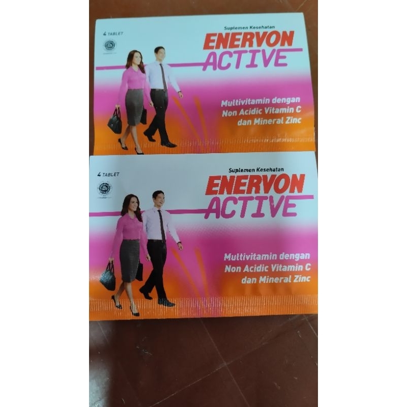 Jual Enervon Active Strip isi 4 Tablet/Suplemen Kesehatan Multivitamin ...