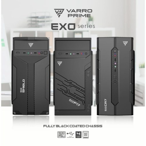 Jual Casing PC Komputer Varro EXO F17 CR7 SHIELD Case Varro Prime + PSU ...