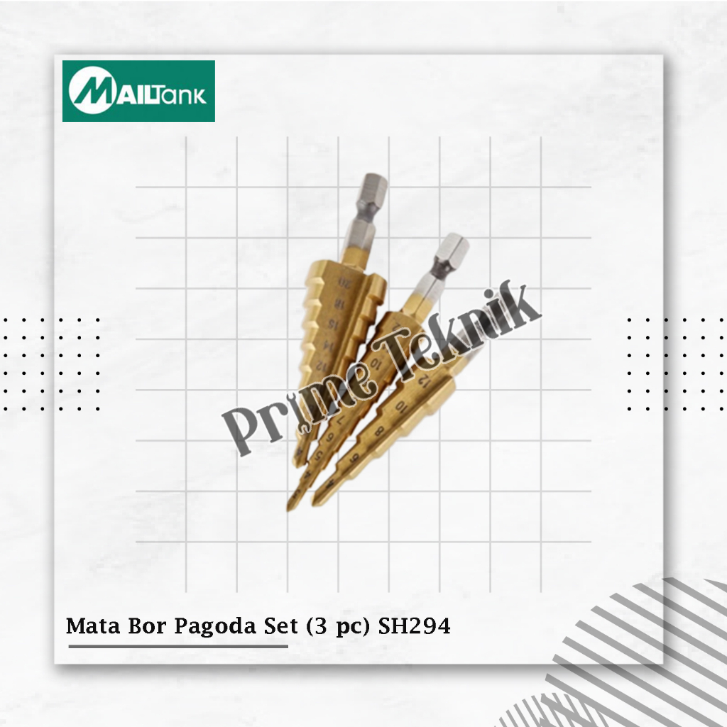 Jual Mata Bor Pagoda Set SH294 MAILTANK 4-12 4-20 4-32 mm Besi Kuningan Kayu Plastik Step Drill ...
