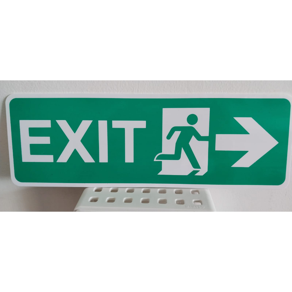 Jual Sign Rambu PVC / Akrilik EXIT Arah Kanan 10x30 | Shopee Indonesia