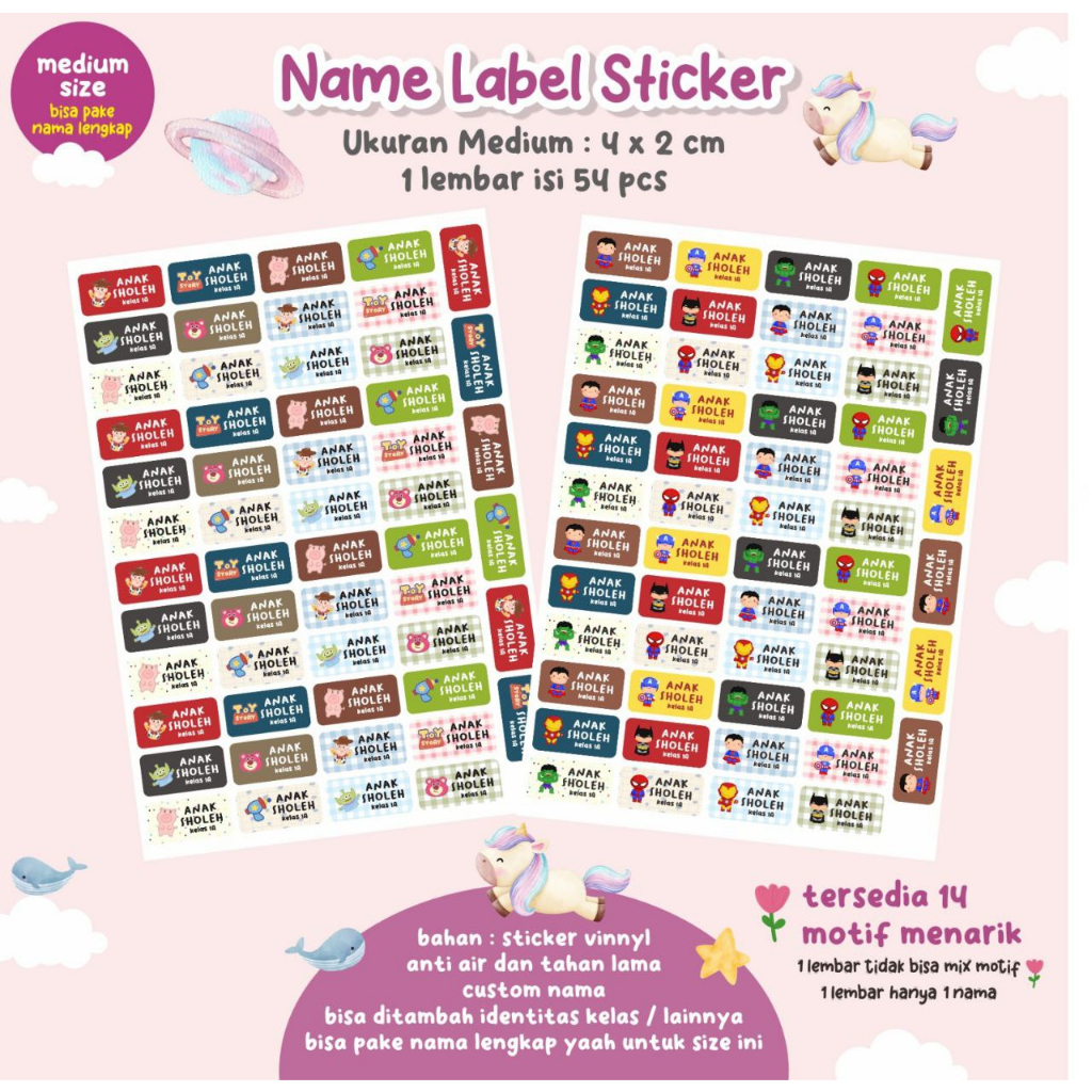 Jual Name Label Sticker | Shopee Indonesia