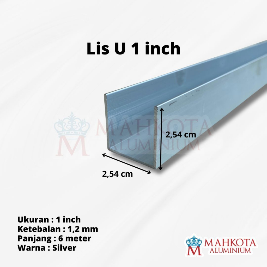 Jual Lis U Alumunium 1 Inch | Shopee Indonesia
