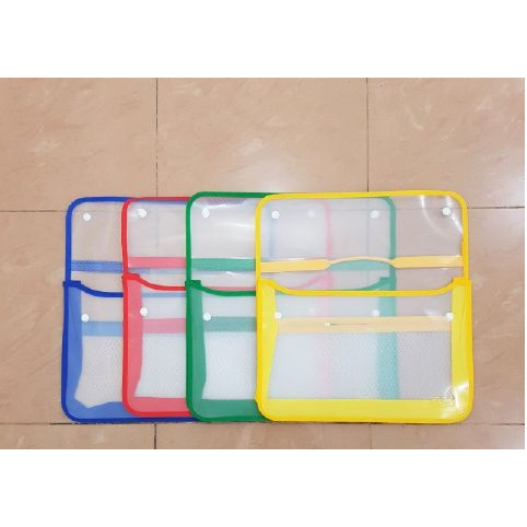 Jual Map Plastik Kancing 2 Jaring Folio/ Zipper School Bag / Map ...