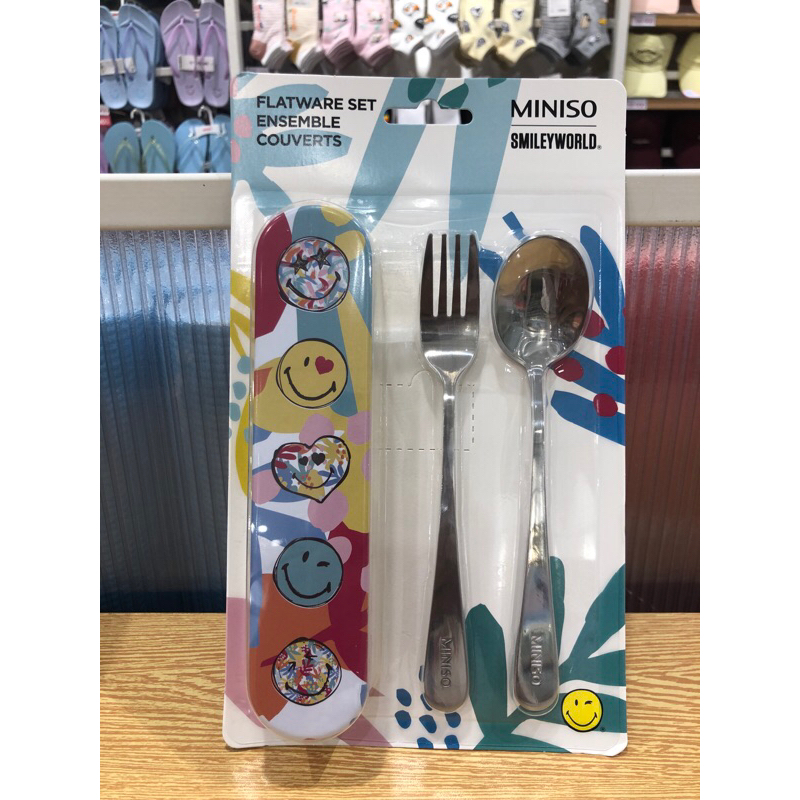Jual Cutlery Set Sendok & Garpu Earth Keren - By MINISO JAPAN | Shopee ...