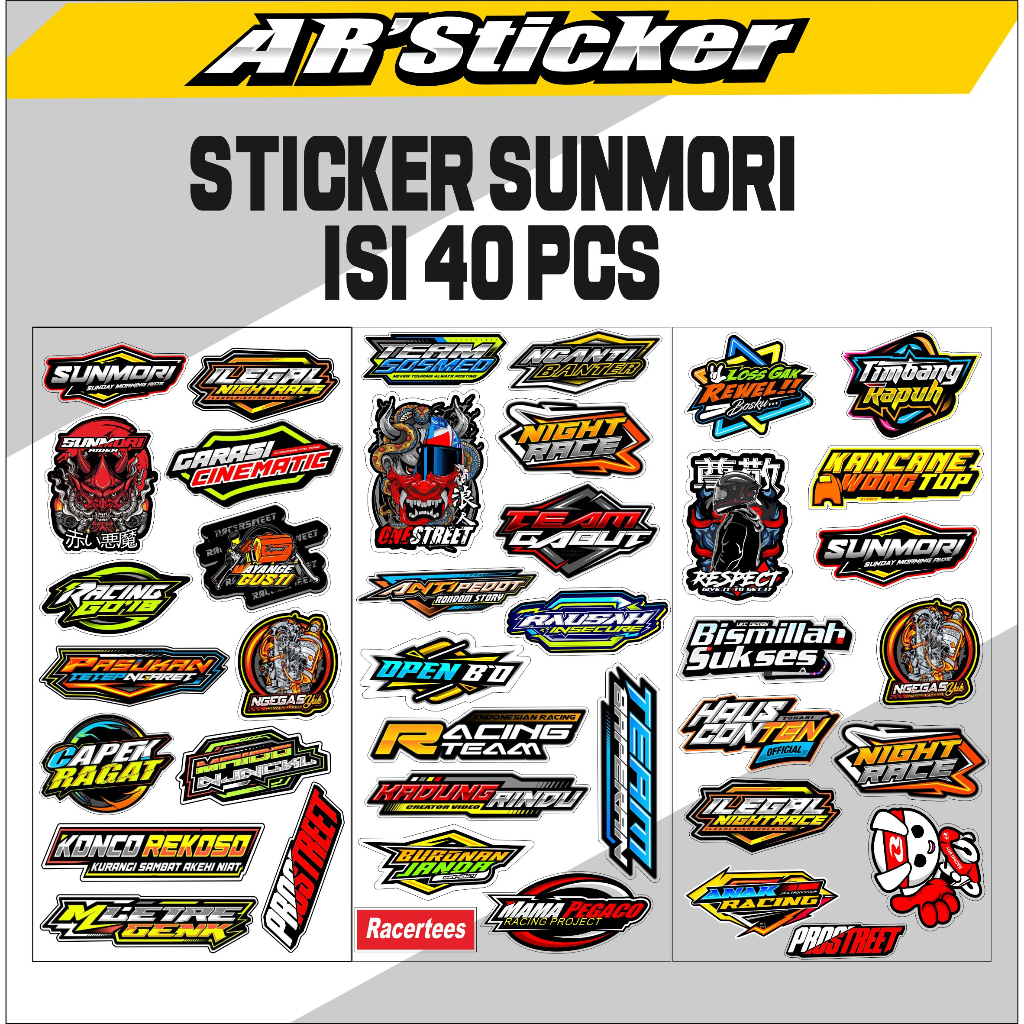 Jual STICKER PACK SUNMORI RIDER STIKER PACK ISI BANYAK SETIKER ...