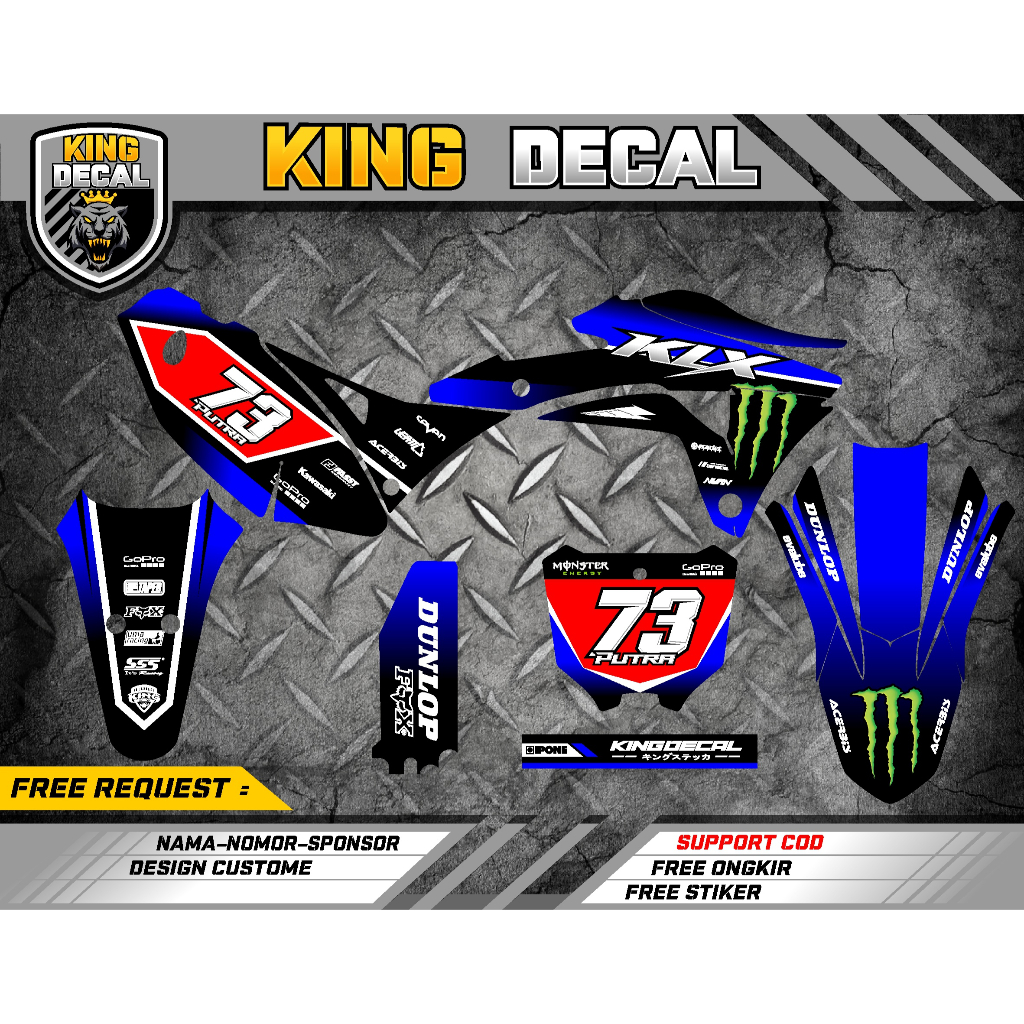 Jual DECAL STICKER KLX GORDON FULL BODY / DECAL GORDON / DECAL STIKER ...