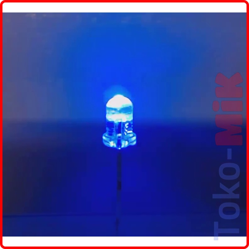 Jual LED 3MM 3 MM BENING CLEAR TRANSPARAN NYALA WARNA BIRU BLUE ...