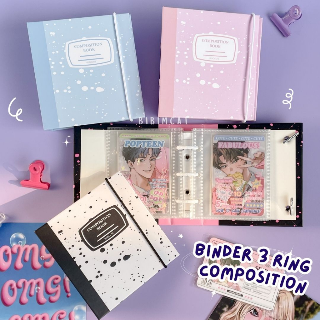 Jual Binder Photocard 3 Ring Composition - Album PC include 10 Sleeves ...
