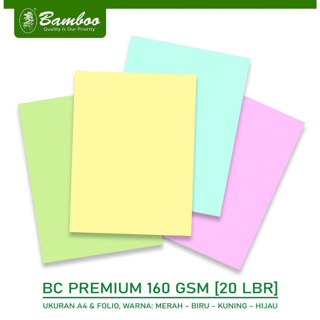 Jual Bamboo Kertas BC Premium 160gr A4 ( Isi 20lbr ) | Shopee Indonesia