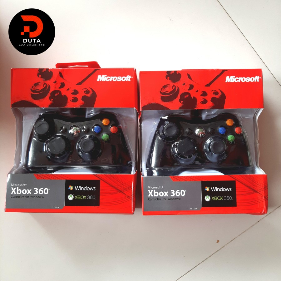 Jual Gamepad Xbox 360 Microsoft USB Controller Hitam Original Quality ...