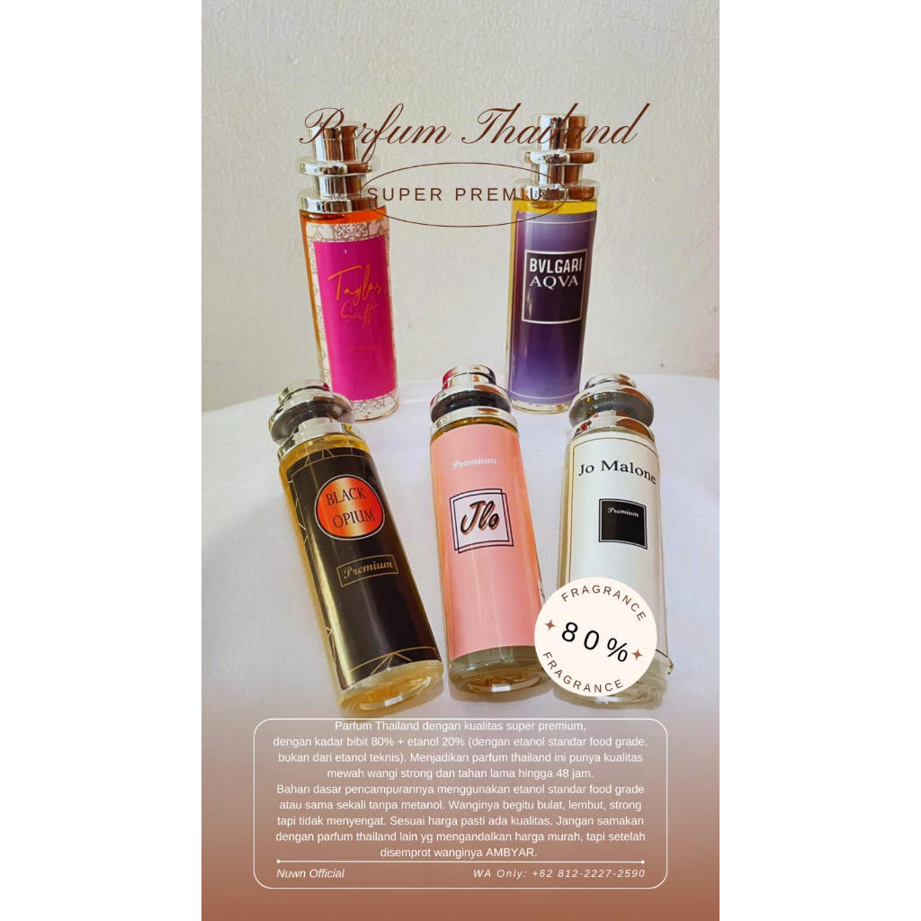 Jual TERMURAH Parfum Thailand Super Premium 35 ml 80% Fragrance, Parfum ...